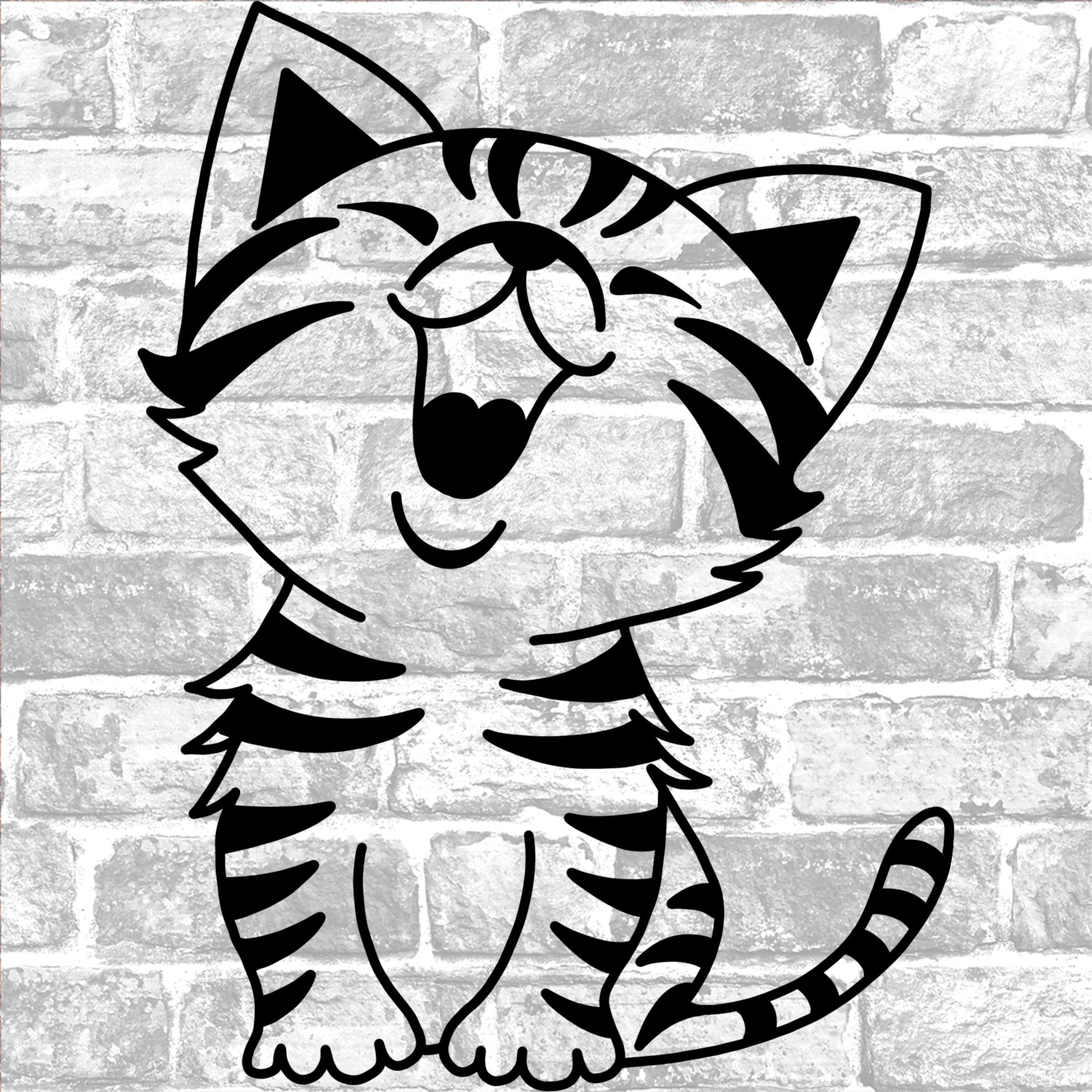 Kitten Yawning Laugh Pet SVG VECTOR File Digital Download | Etsy