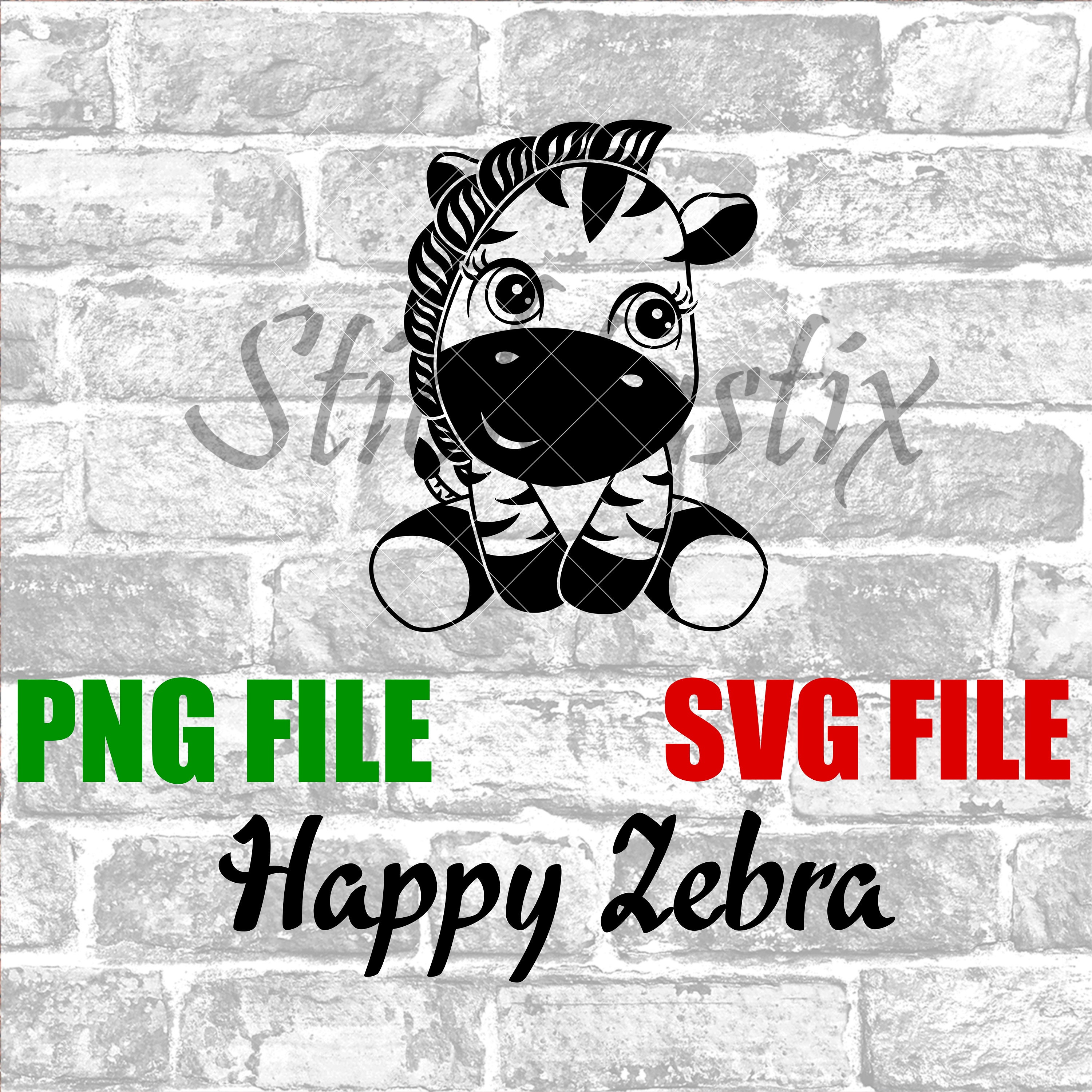 Happy Baby Zebra Sitting SVG File Digital Download Digital - Etsy UK