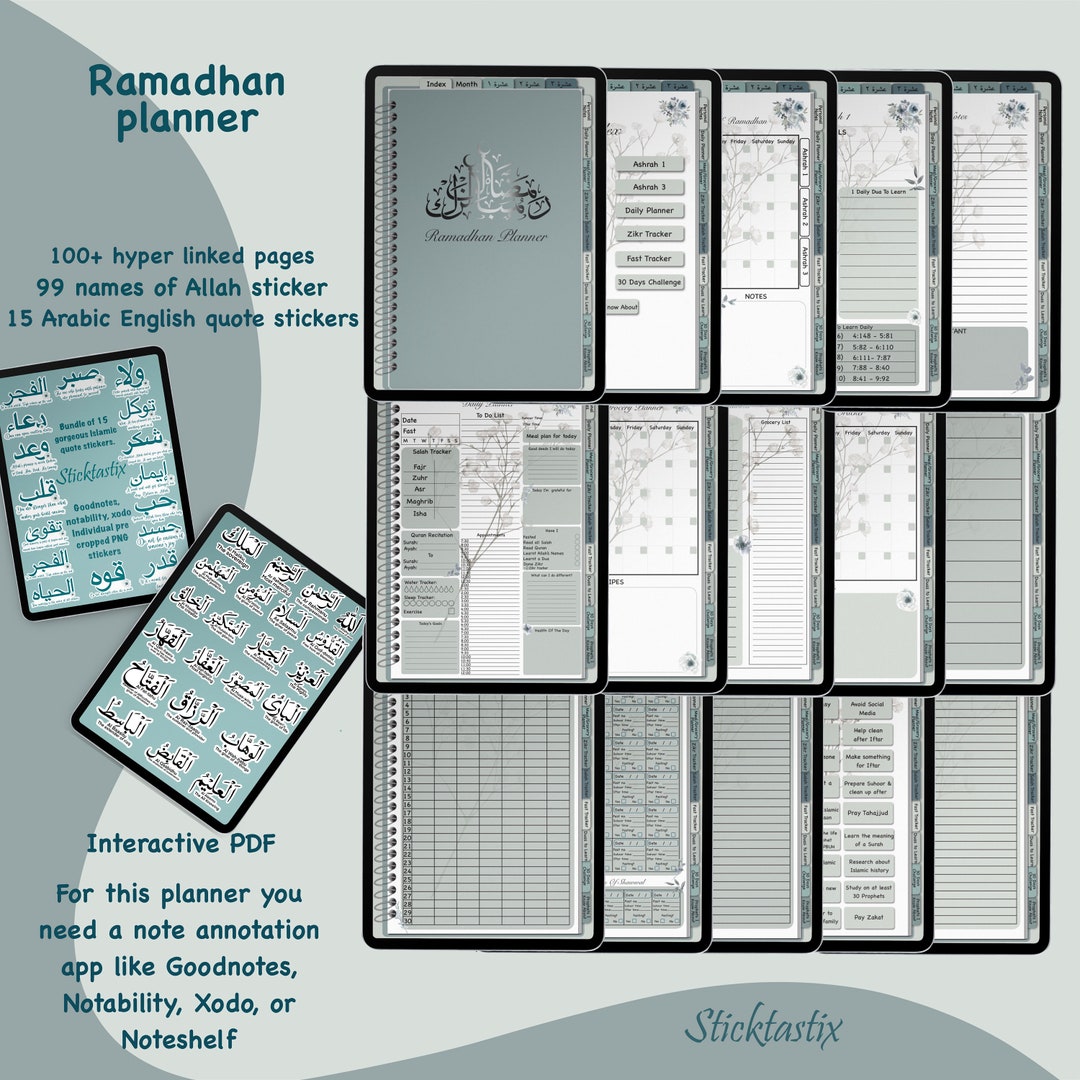 Ramadhan Digital Planner, Annotation App Planner, Goodnotes, Notability ...