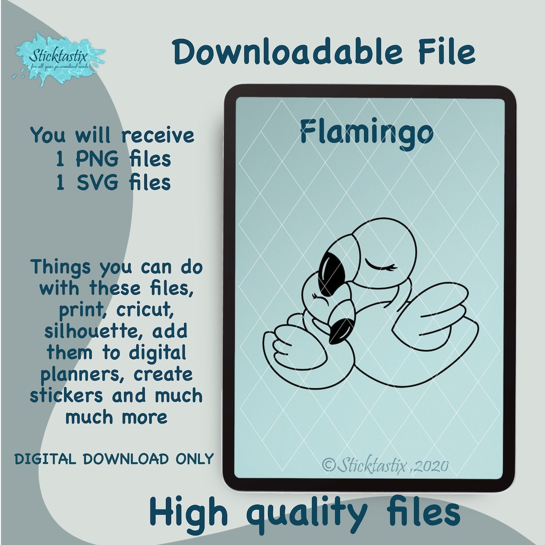 Flamingo Mama and Baby SVG Vector File (digital Download) - Etsy