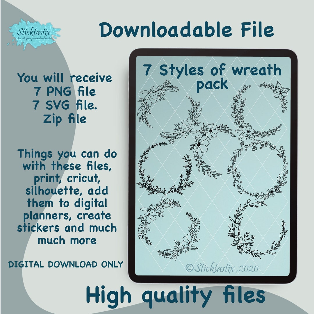Wreath 6 Pack SVG File Digital Download Digital Cut for - Etsy Australia