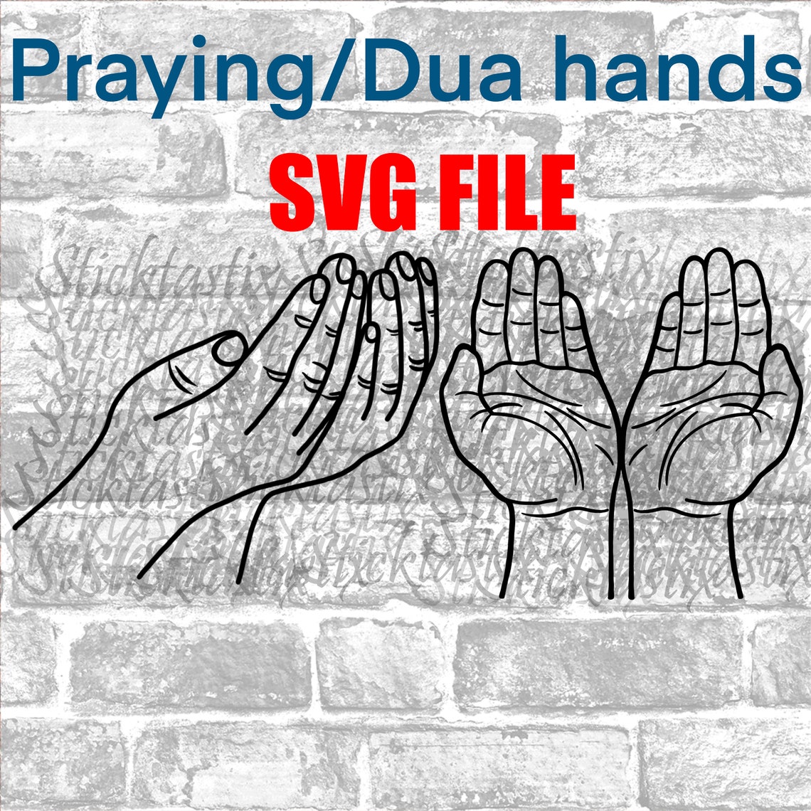 Praying Dua Hands SVG File Digital Download Digital Cut for - Etsy