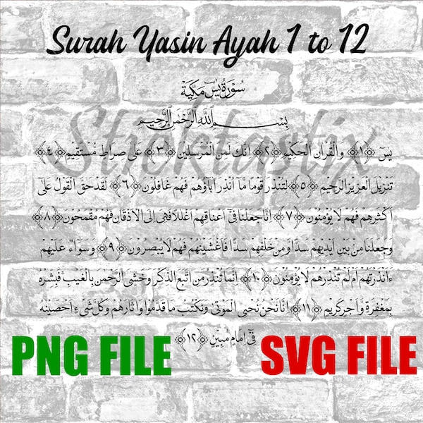 Surah Yaseen Art - Etsy