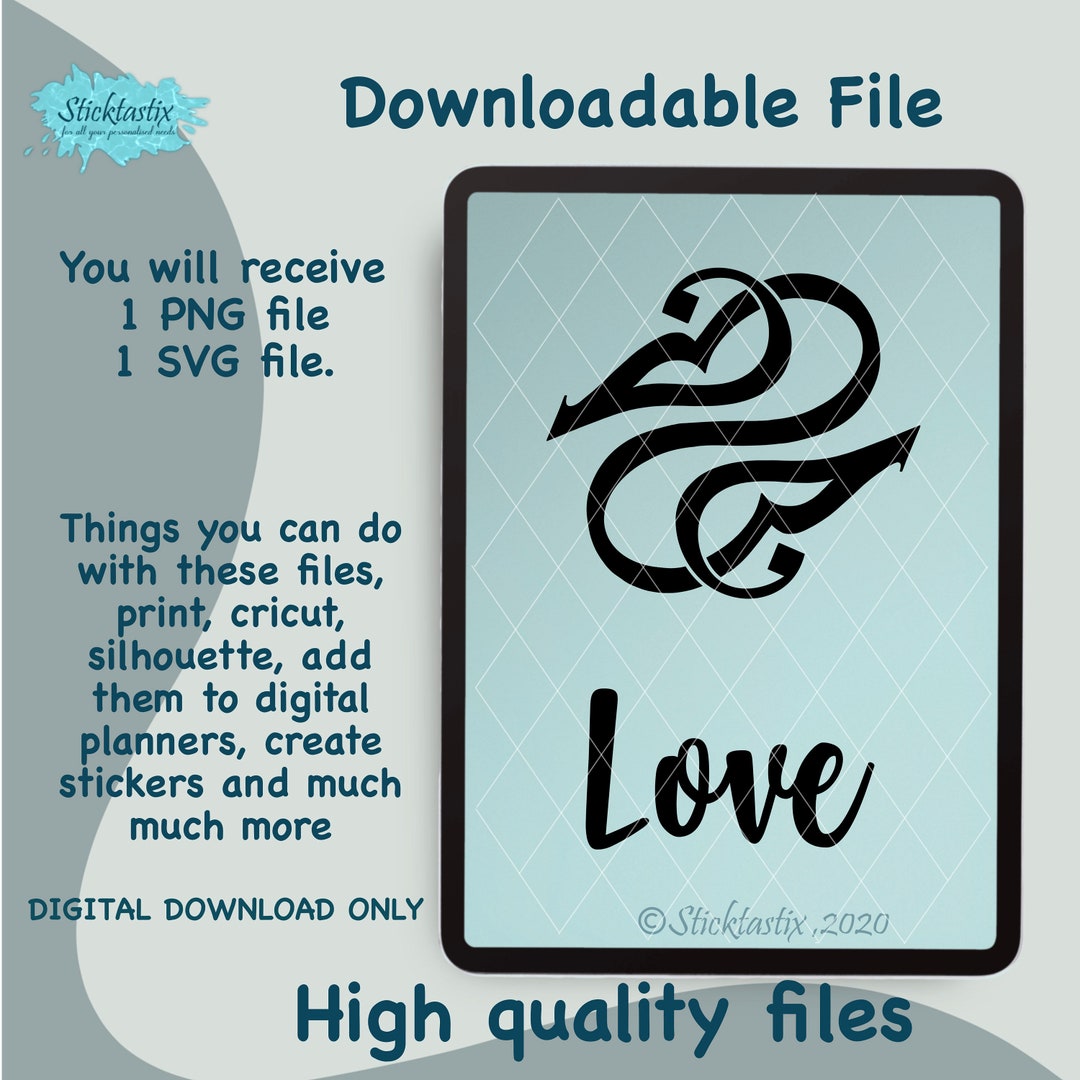 Hubb Love in English & Arabic Calligraphy SVG, Digital Download Files ...