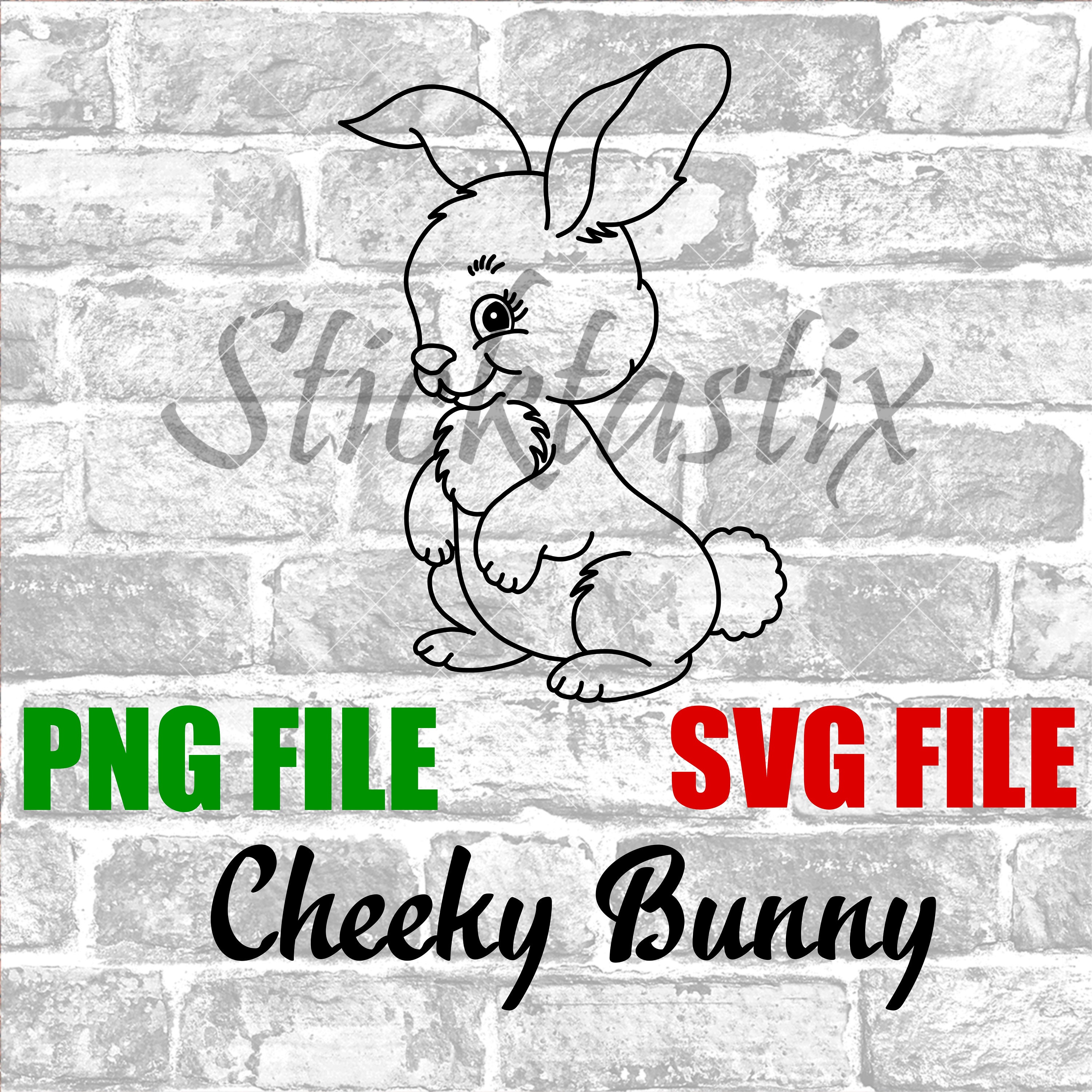 Easter Cheeky Bunny PNG SVG VECTOR File Digital Download - Etsy