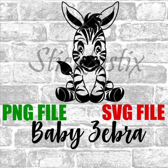 Happy Baby Zebra Sitting SVG File Digital Download Digital | Etsy