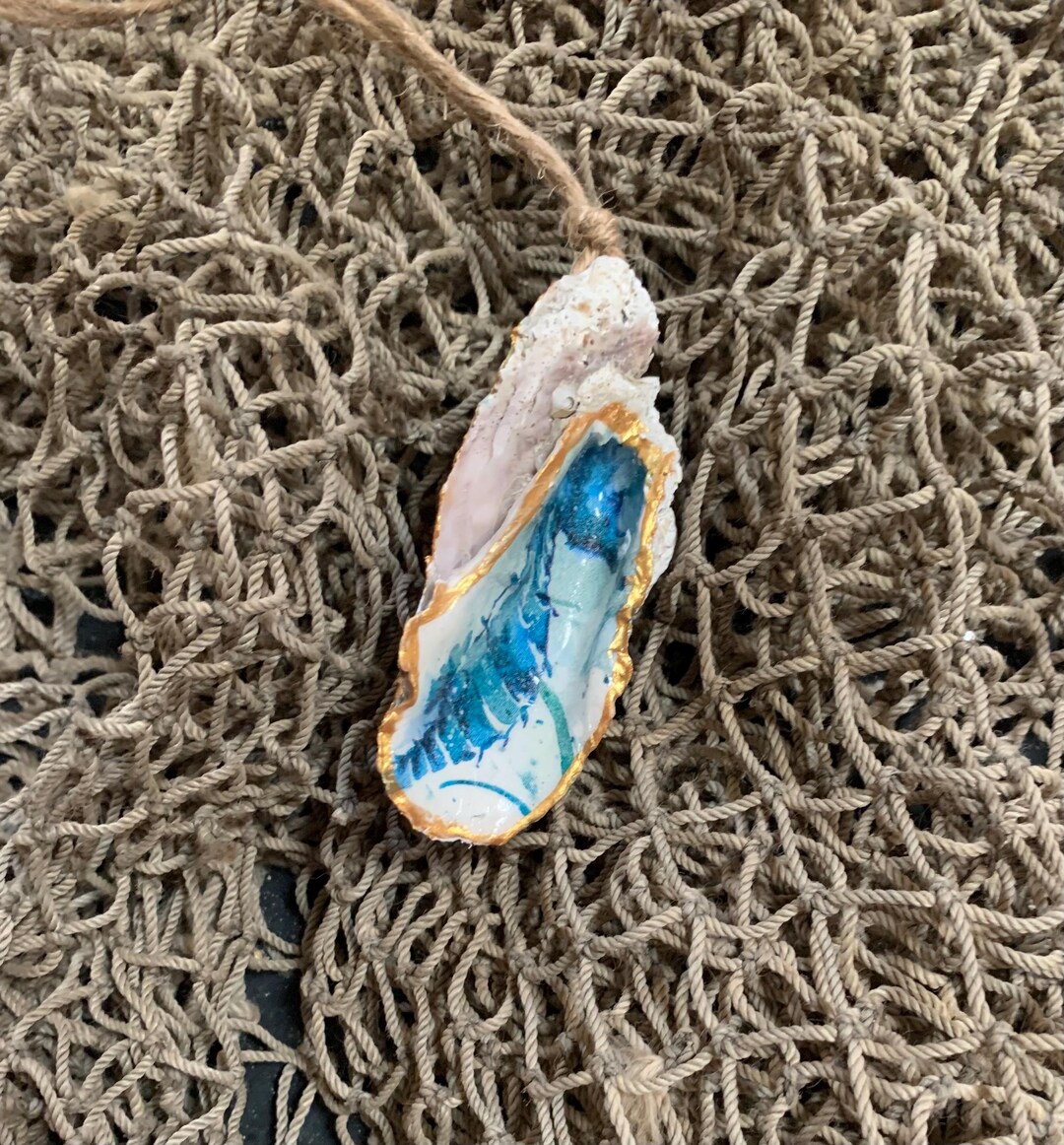 Seahorse Oyster Shell Cluster Ornament/home Decor - Etsy