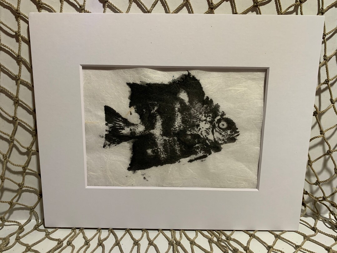 Spade Fish Gyotaku Original Art Work - Etsy