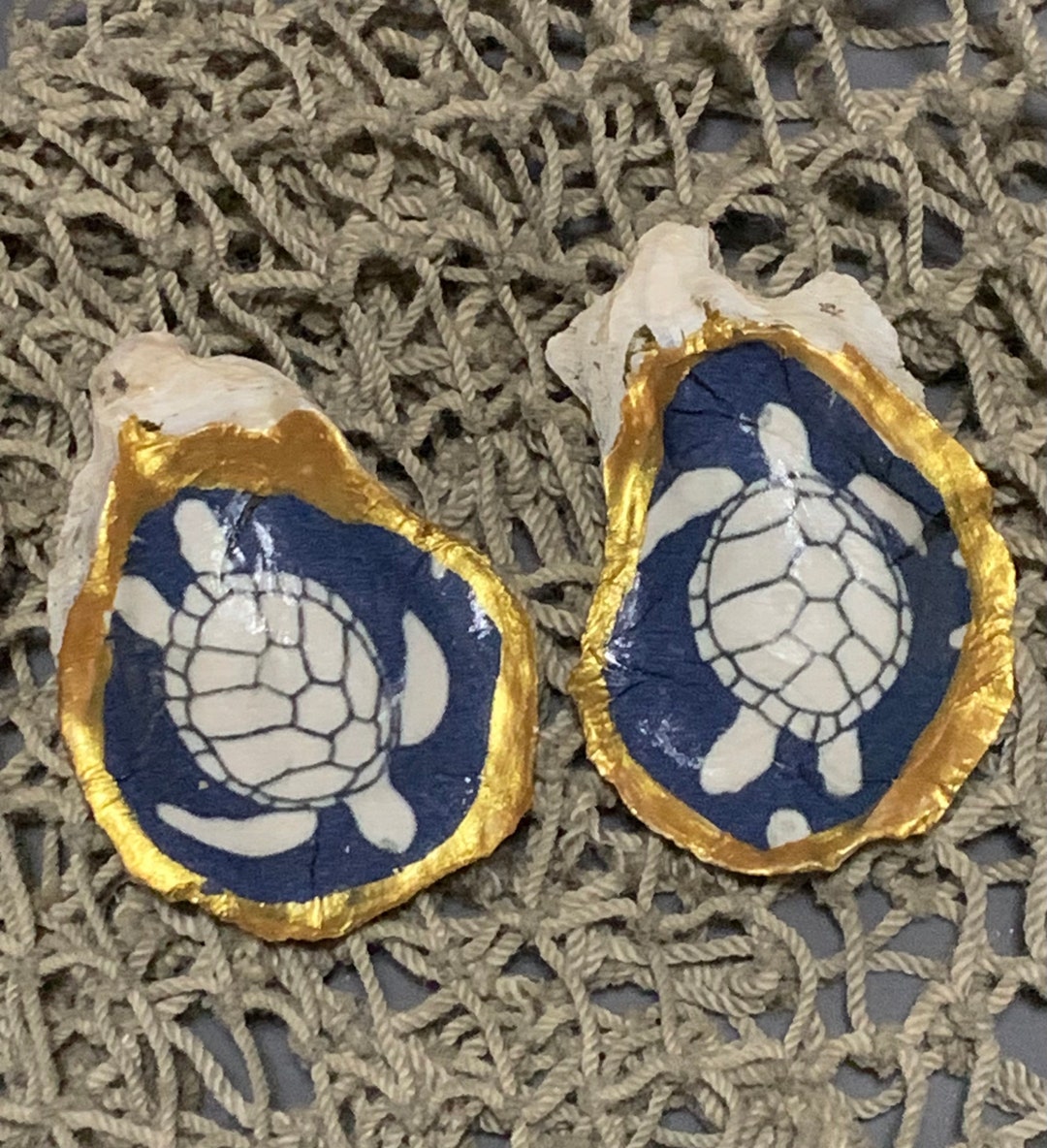 Turtle Gilded Oyster Shell - Etsy