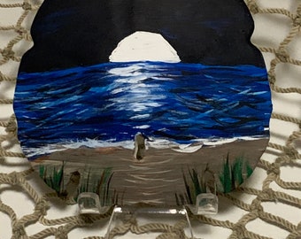 Sand Dollar Ornament, Hand Painted Sand Dollar, Coastal Christmas ...