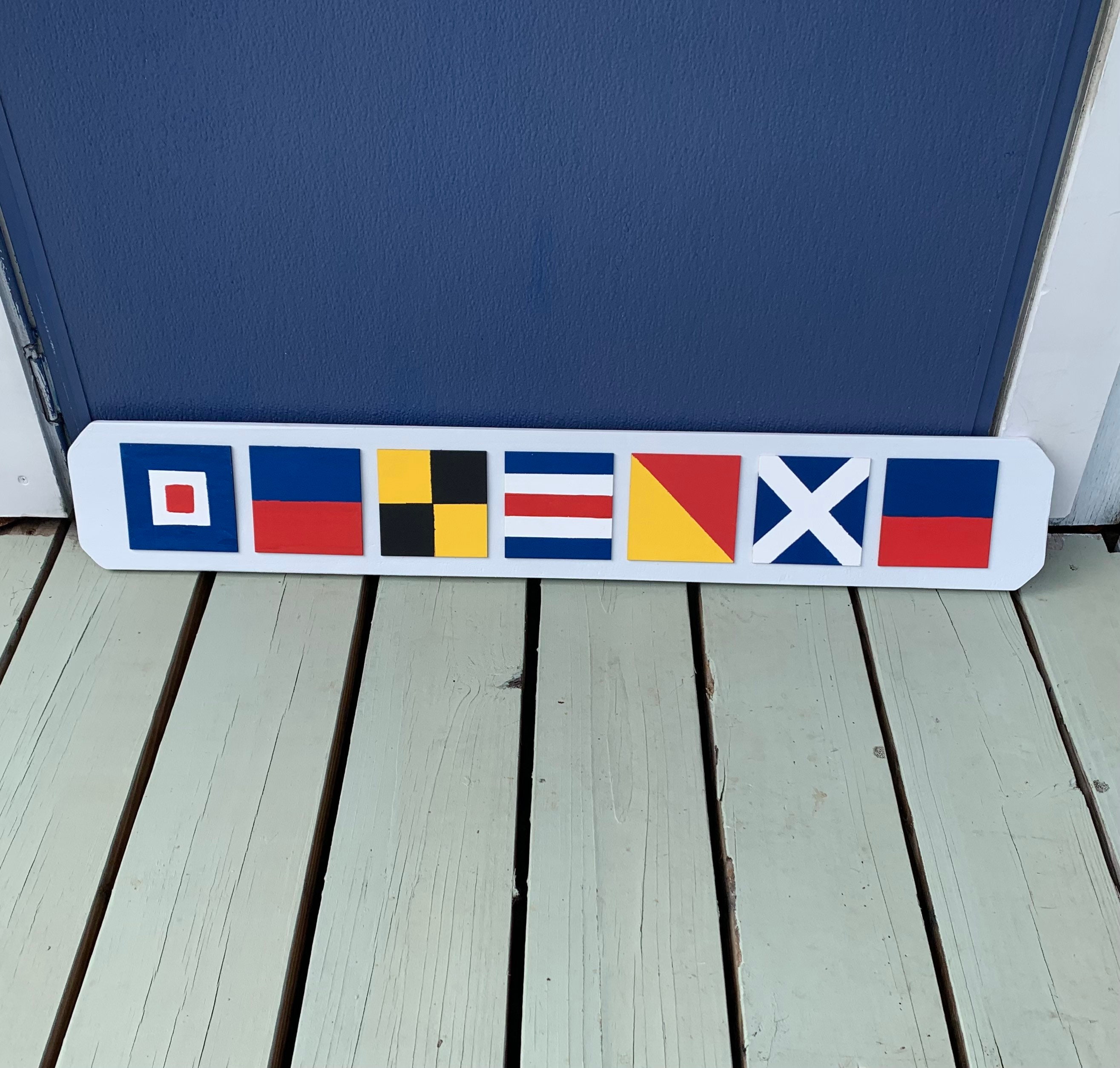 WELCOME Nautical Flag Sign - Etsy