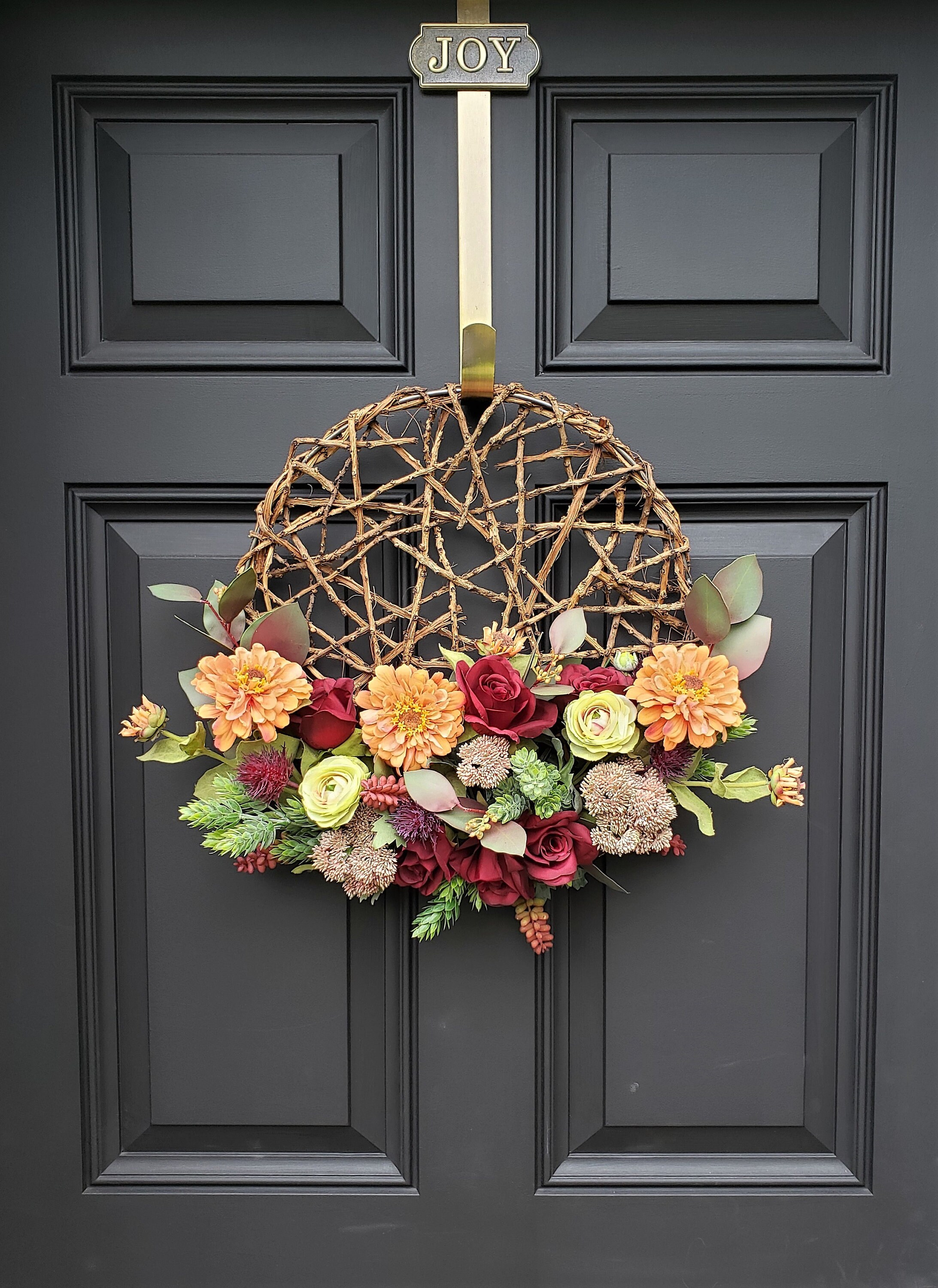 Grapevine Garden Wall Hanging Floral Decor Floral Wall | Etsy