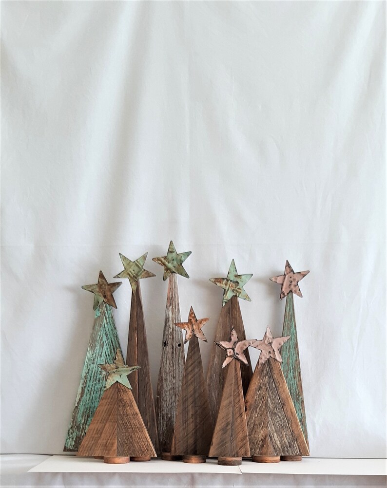 Rustic reclaimed timber Christmas trees | Etsy