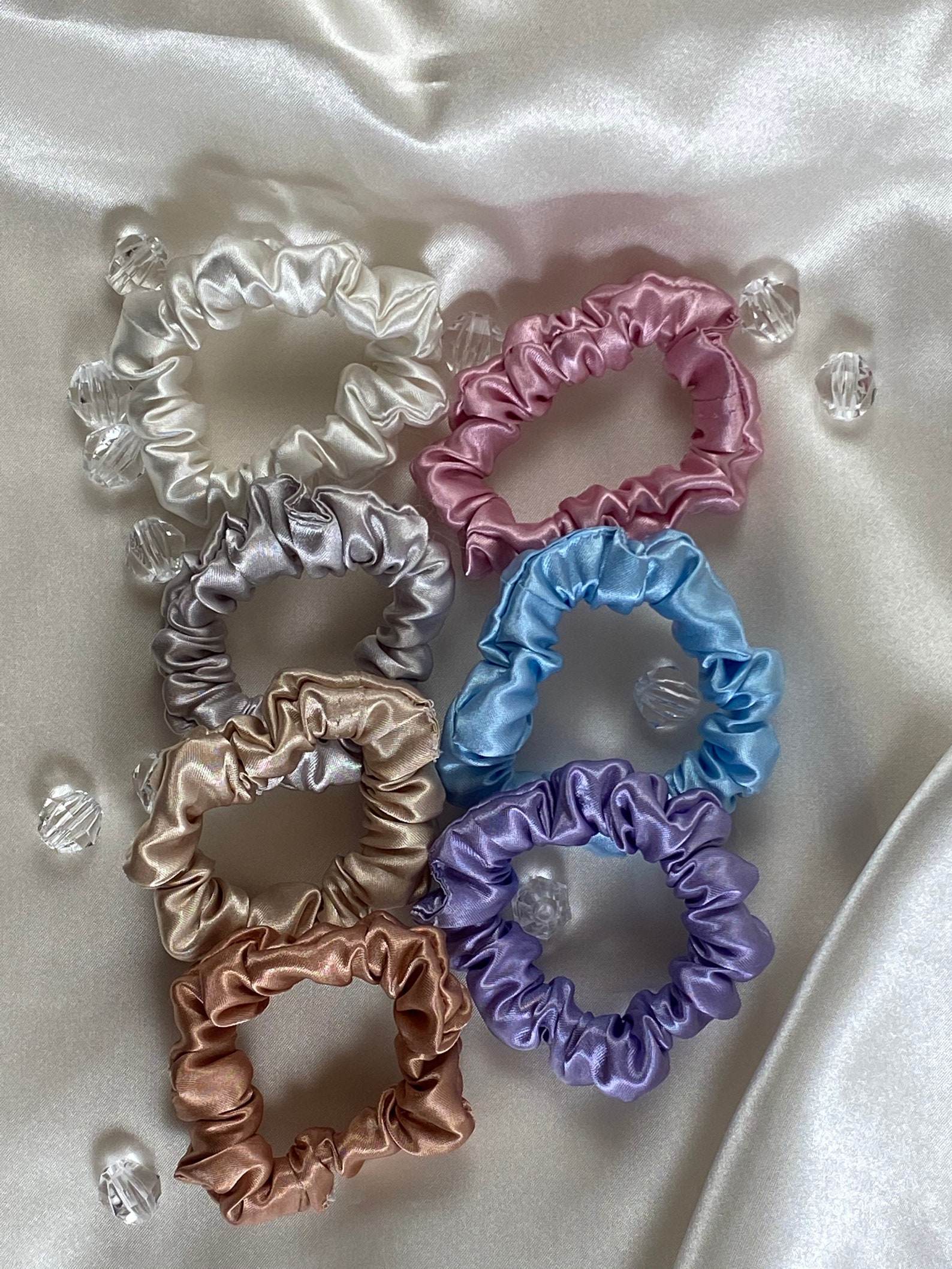 Satin Scrunchies/ Mini Scrunchies/ Silky Scrunchies/ Thin | Etsy