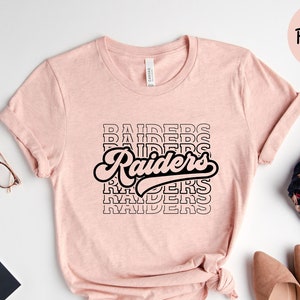Team Mascot Shirt Raiders Team Shirt Raiders Team Spirit - Etsy