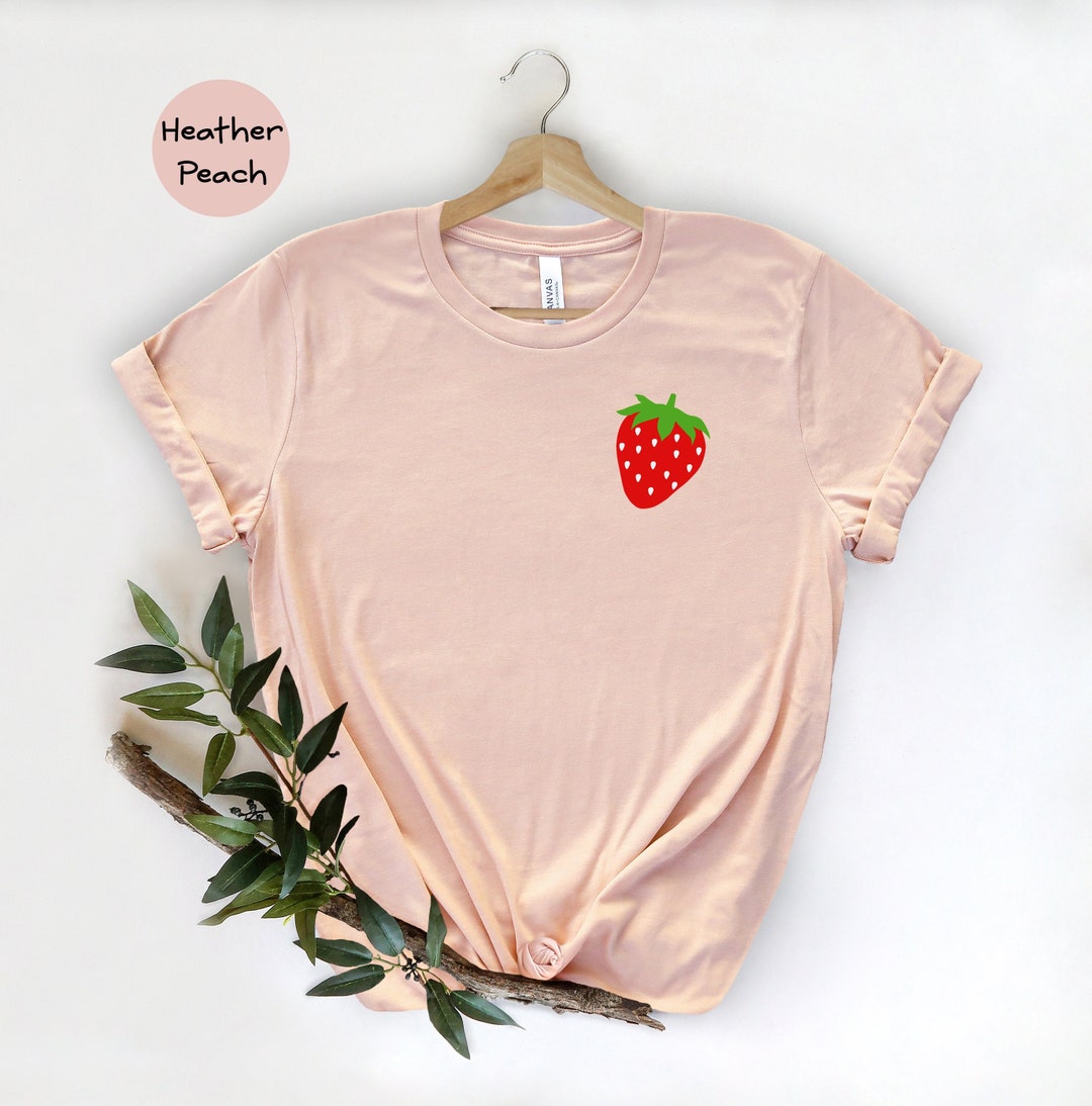 Pocket Strawberry Shirt Strawberry Lover Shirt Summer Fruits - Etsy