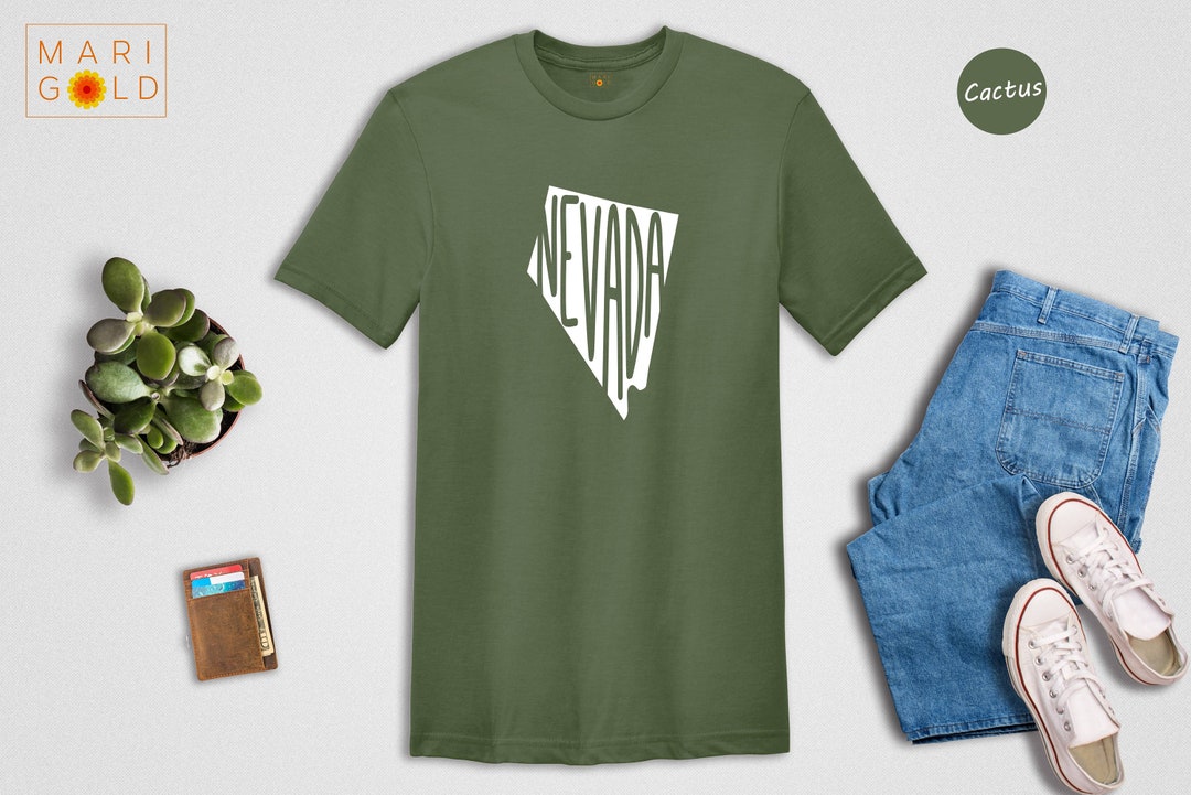 Nevada State Shirts, Nevada State Map Shirt, Nevada Travel Gifts ...