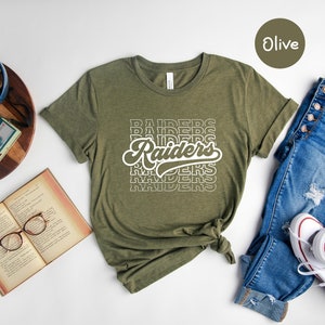 Team Mascot Shirt Raiders Team Shirt Raiders Team Spirit - Etsy