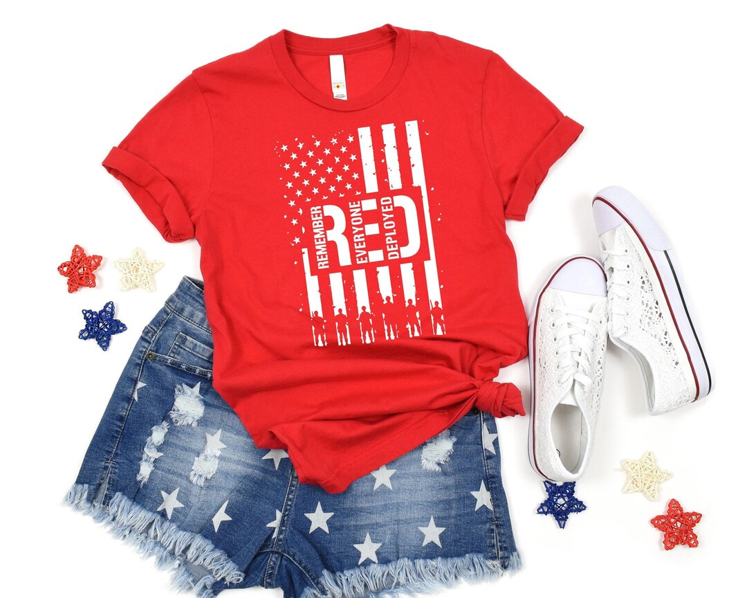 Remember Everyone Deployed T-shirt: American Flag US Veteran Tee - Etsy