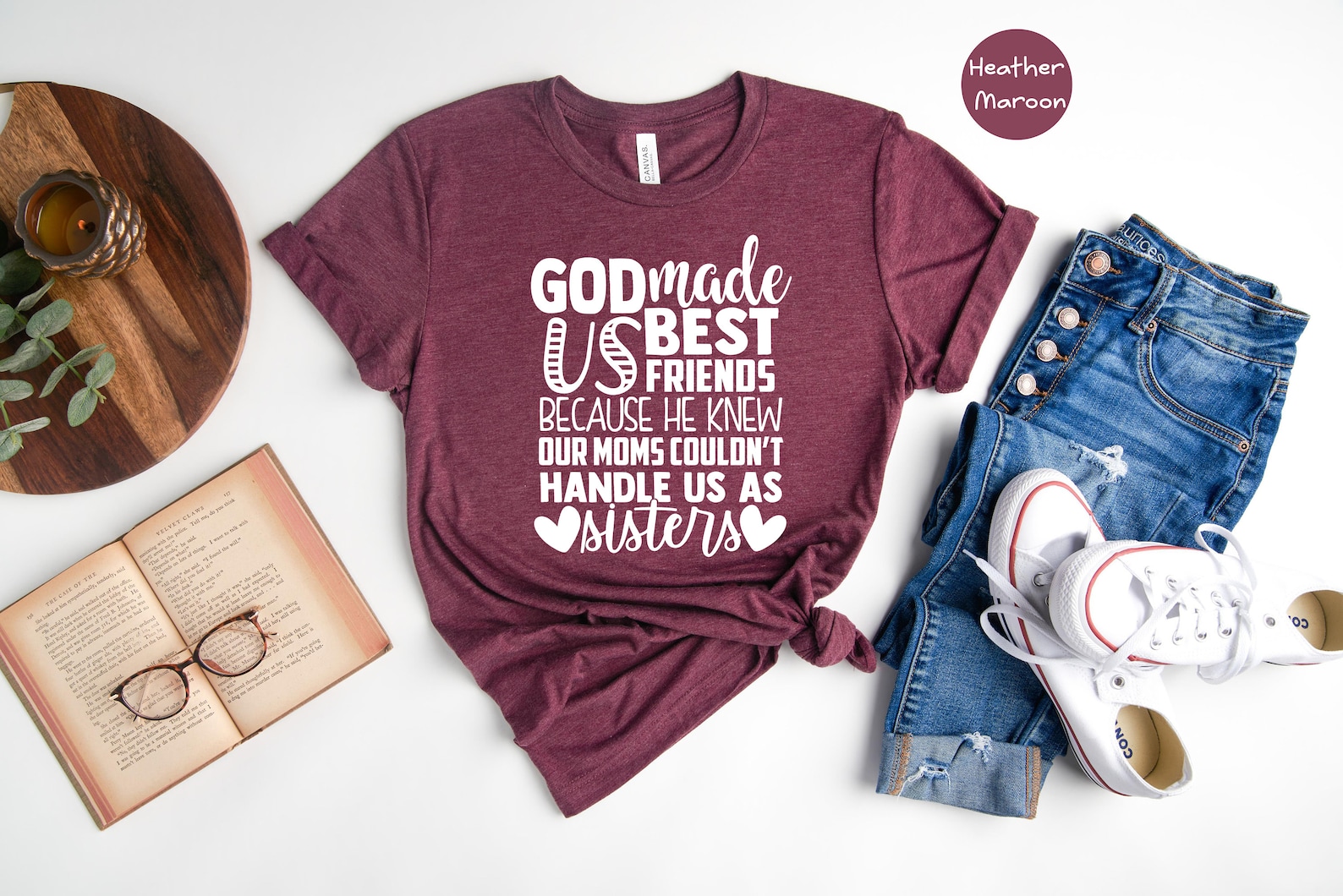 Christian Best Friend Shirts God Made Us Best Friends Because - Etsy