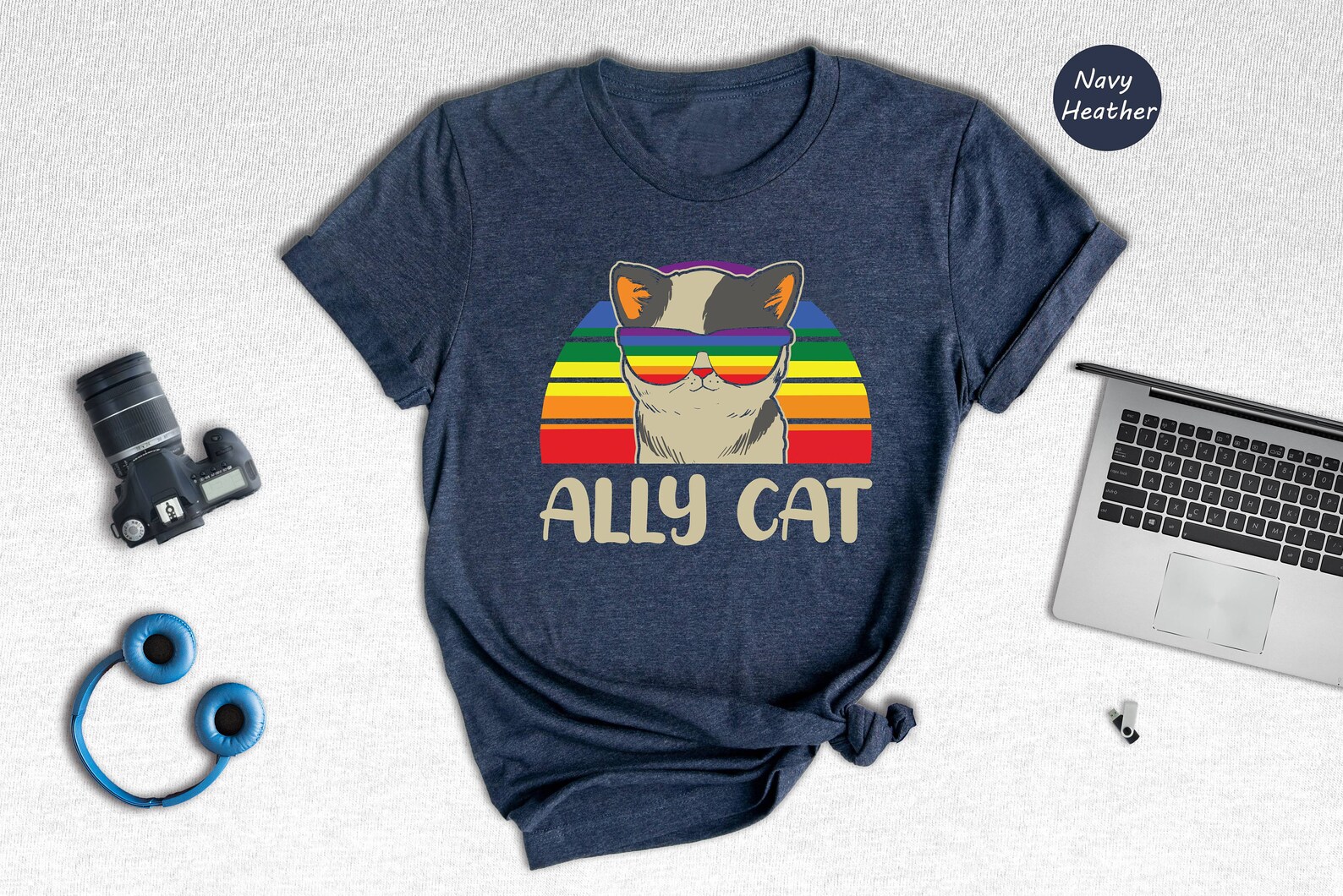 LGBT Ally Cat Shirt, Lgbt Ally Shirt, Lgbtq Support Tee, Ally Cat Shirt ...