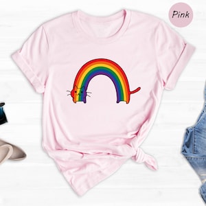 Rainbow Cat Shirt, Pride Shirt, Lgbtq Shirt, Cat Lovers Shirt, Cat Mama ...