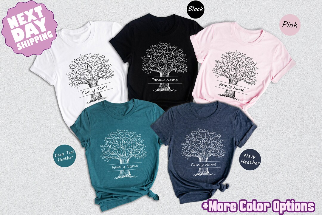 Custom Family Tree Shirt: Personalized Reunion Gifts - Etsy