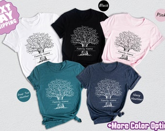 Custom Family Tree Shirt, Personalized Gifts, Family Reunion Shirts ...