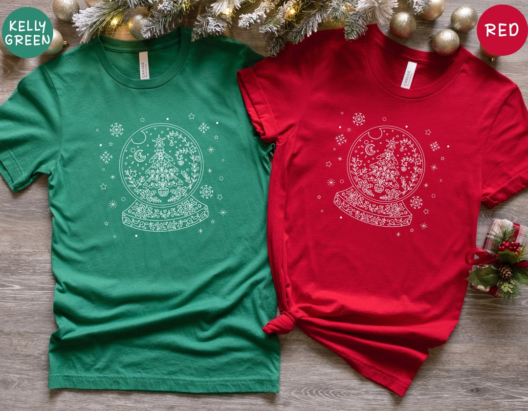 Christmas Snow Globe T-shirt, Christmas Party, Christmas Family Shirt ...
