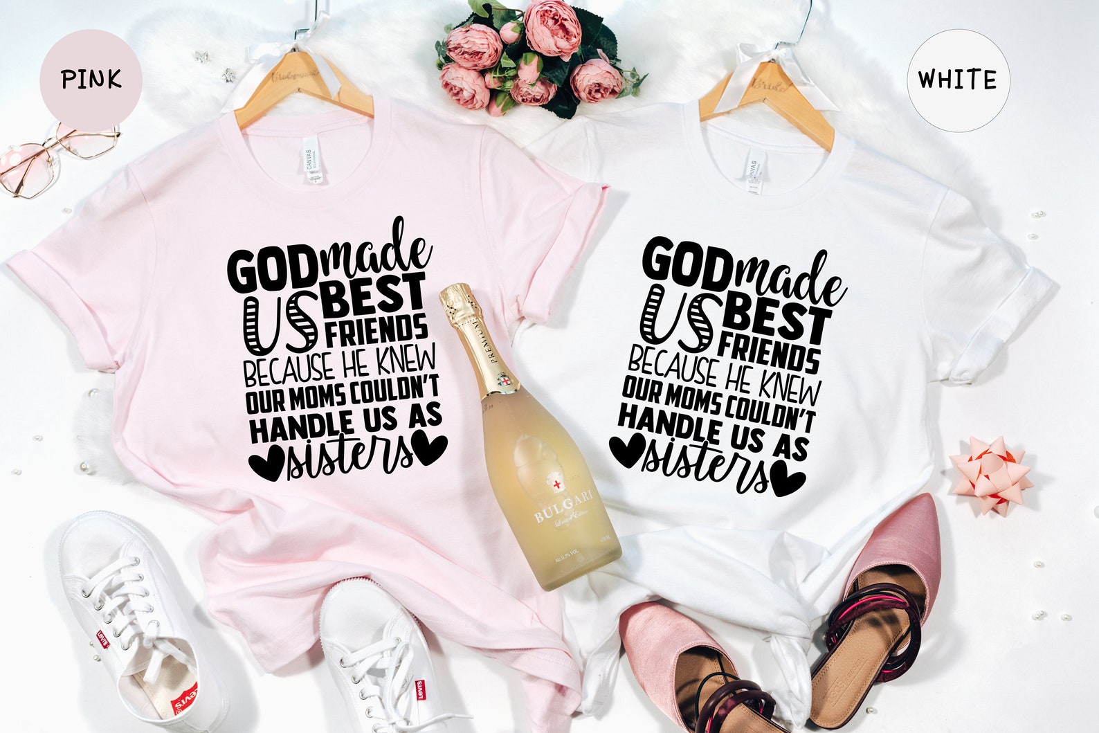 Christian Best Friend Shirts God Made Us Best Friends Because - Etsy