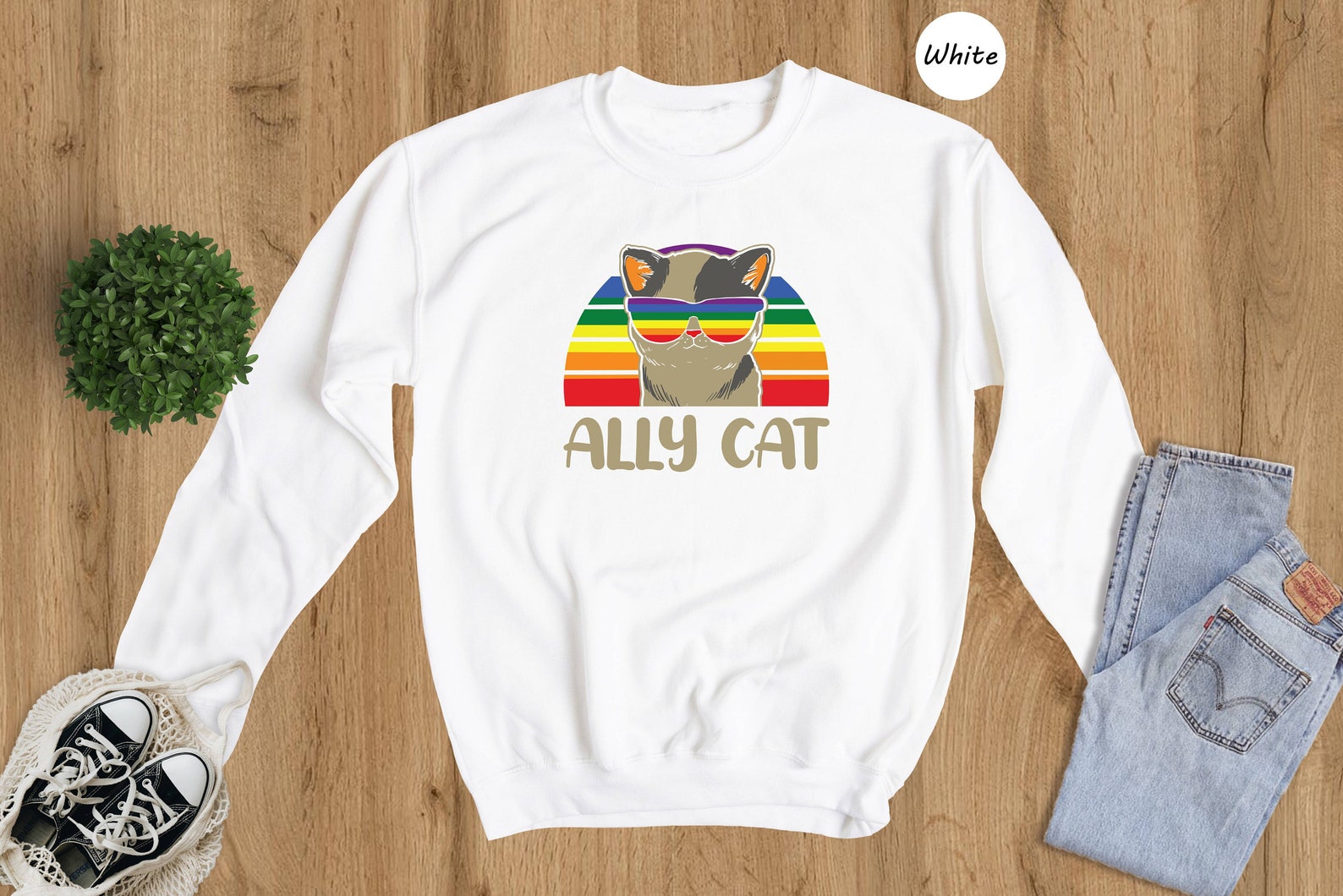 LGBT Ally Cat Shirt, Lgbt Ally Shirt, Lgbtq Support Tee, Ally Cat Shirt ...