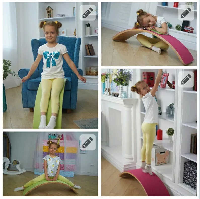 Rockerboard Balanceboard Swaeyboard Wooden Rocker Board Kids - Etsy