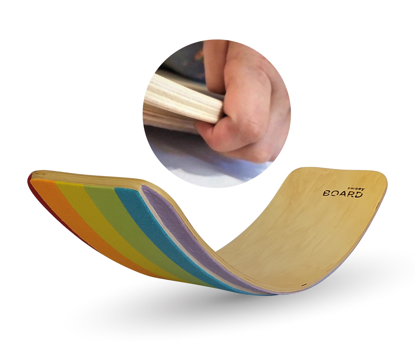 SAFE FOR FINGERS rockerboard balanceboard Wooden rocker board | Etsy