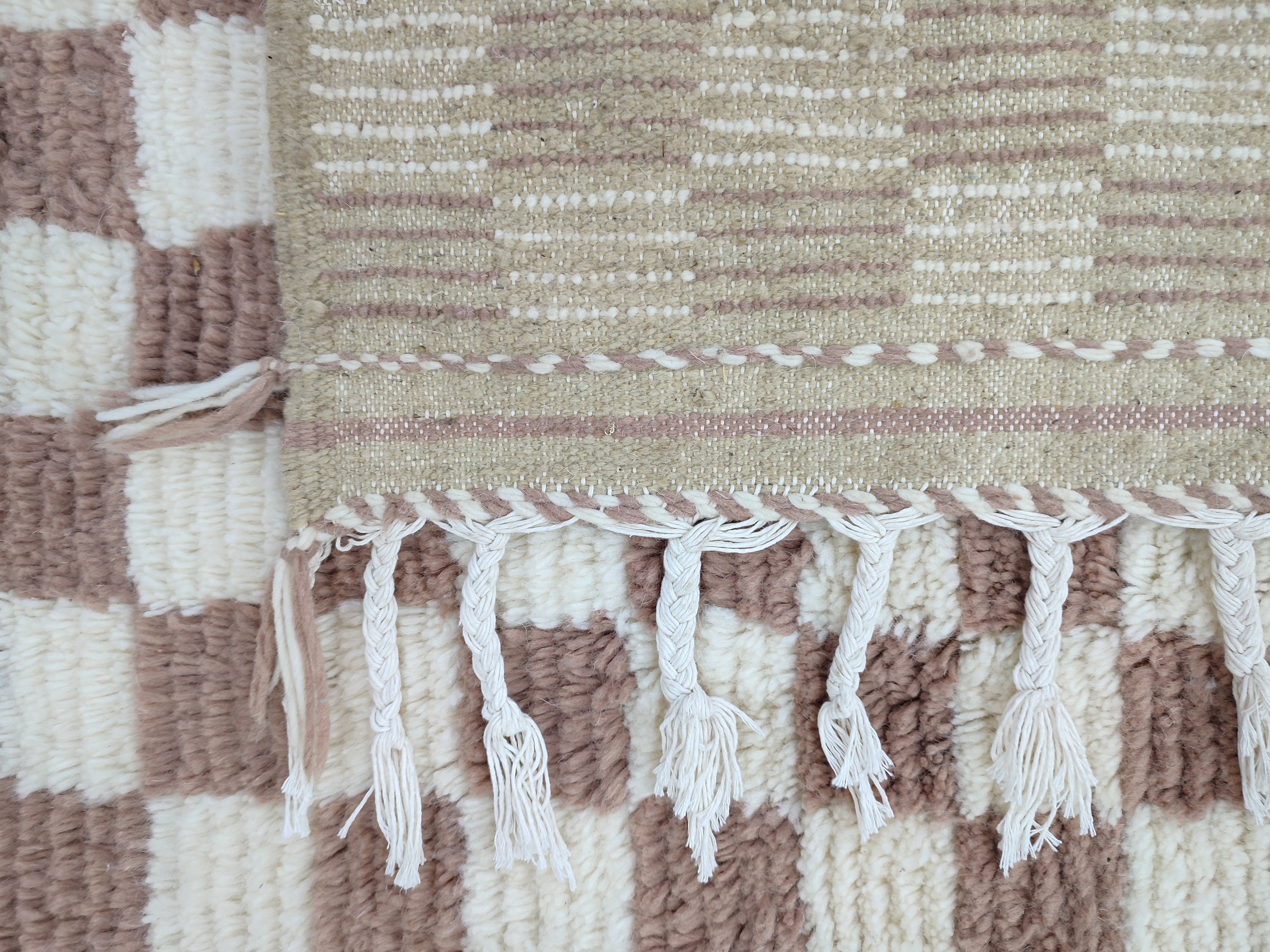 Large Beige and White Checkered Rug Moroccan Berber Checkered - Etsy ...