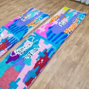 AMAZING CUSTOM RUNNER, Moroccan Handmade Runner Rug, Sheep Wool Rug ...