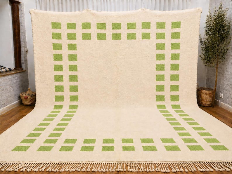 Handmade Wool Berber Rug, Abstract Geometric Moroccan Boho Carpet - Etsy UK