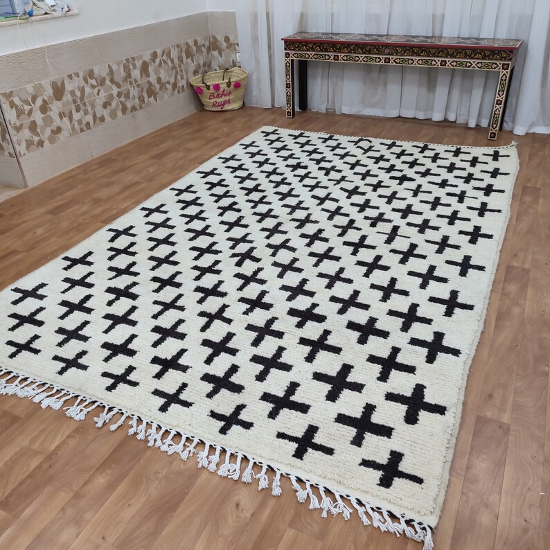 Large Moroccan Rug moroccan Checkered Rug Moroccan - Etsy