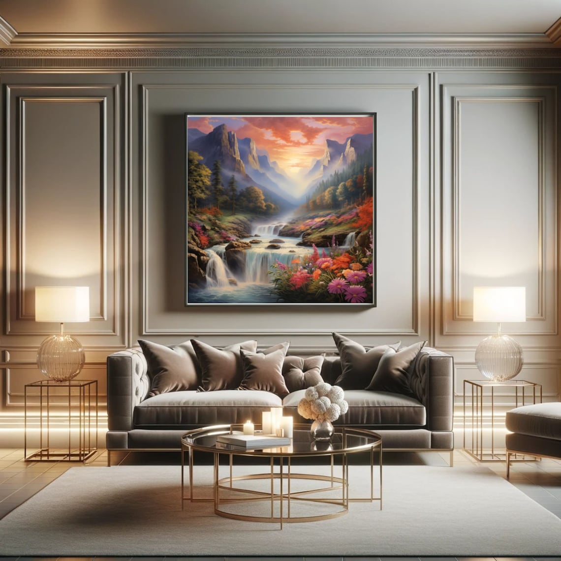 Landscape, Digital Art Print, AI Generated, Home Decor, Wall Art, AI ...