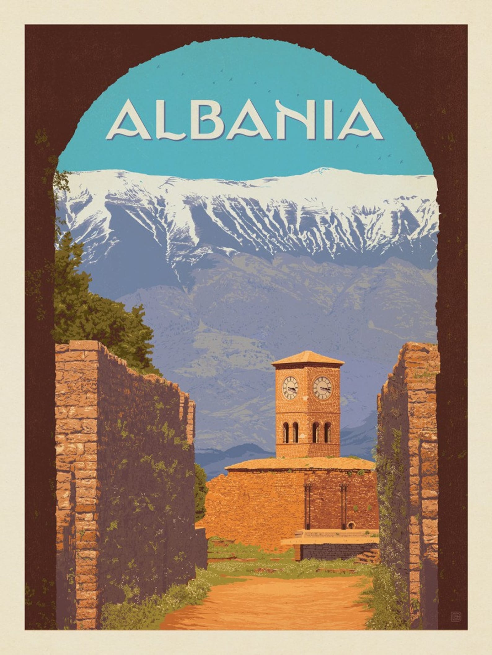 Albania Vintage Poster Print Home Wall Art Office Wall | Etsy