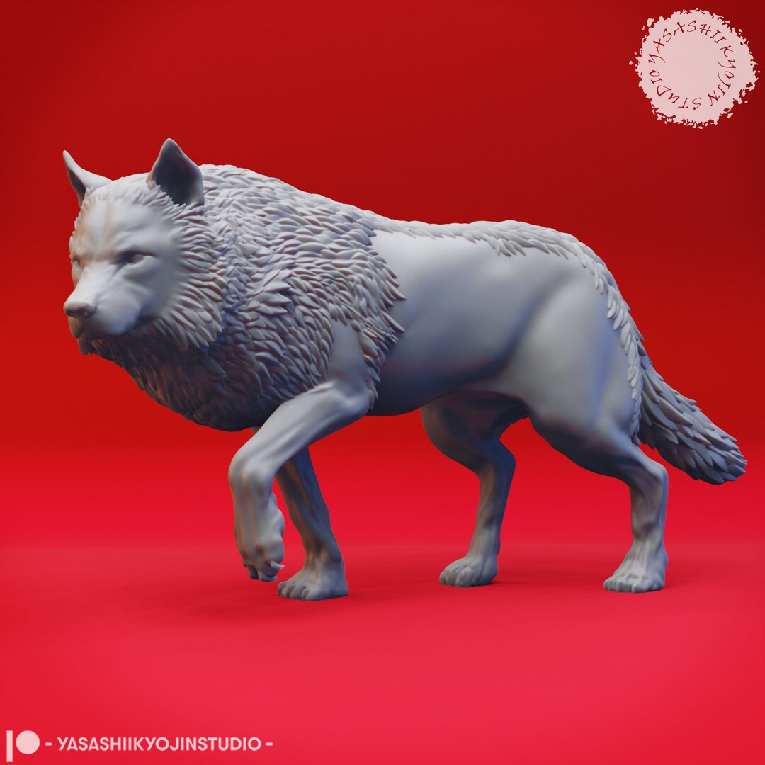 Wolf Werewolf Tabletop Miniature D&D Pathfinder Tabletop RPG - Etsy