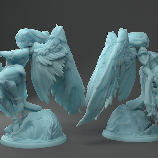Fallen Aasimar Female Miniature - Etsy