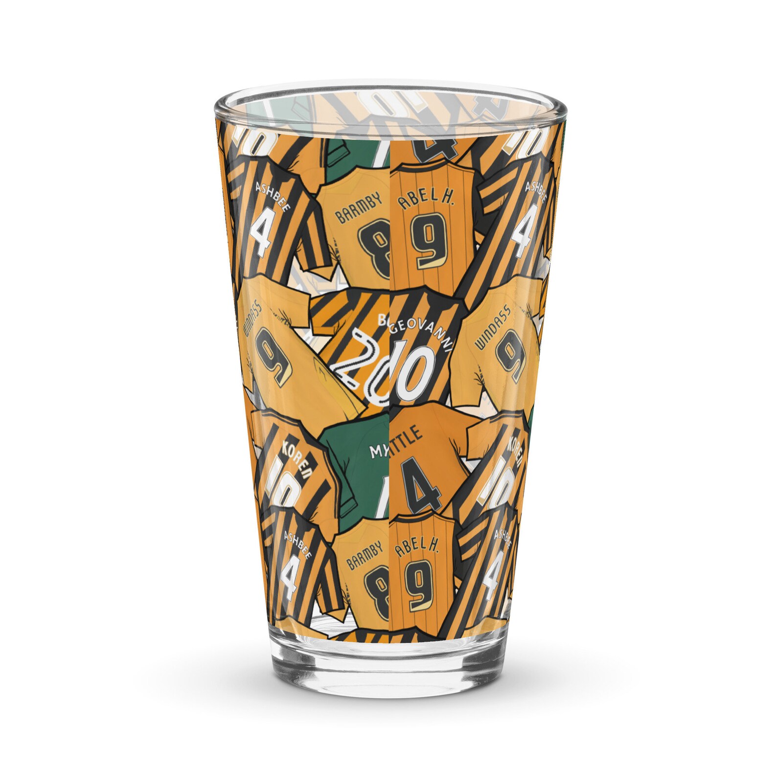 Legends of the Tigers, Hull Themed Shaker Pint Glass Football Inspired ...