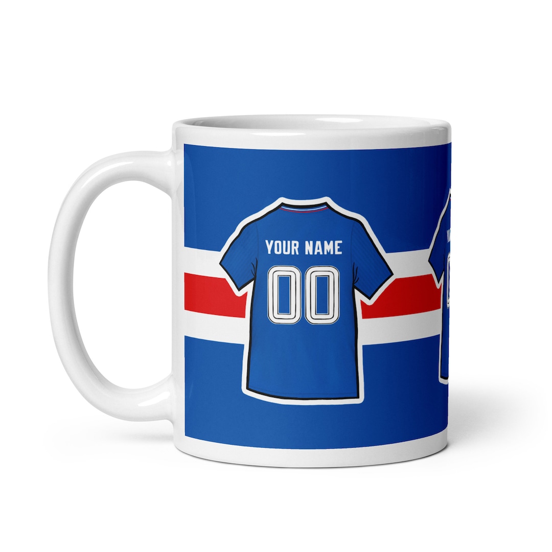Personalised Rangers Inspired 23/24 Handmade Ceramic Football Mug - Etsy
