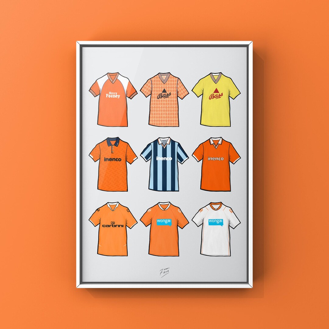 Retro Blackpool Style Classics Inspired Jerseys Themed Poster Print - Etsy
