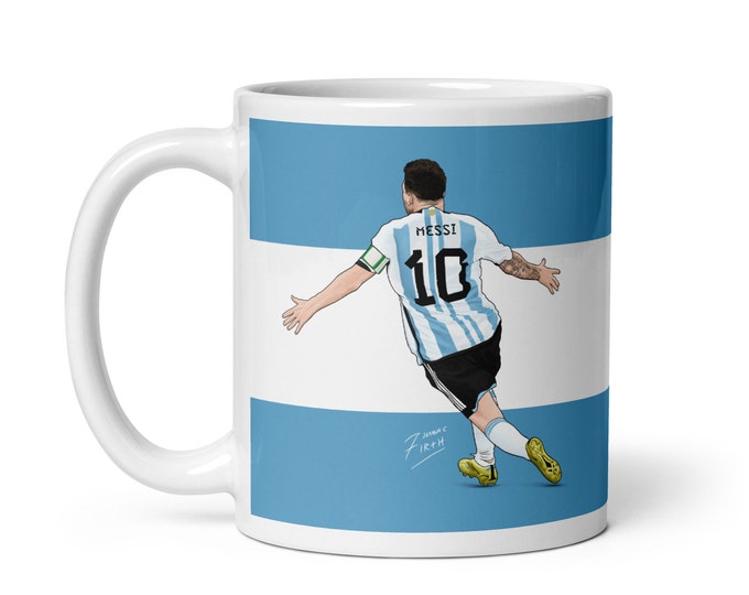 Personalised Paris Argentina Player Messi Football Strip Coffee, Tea ...