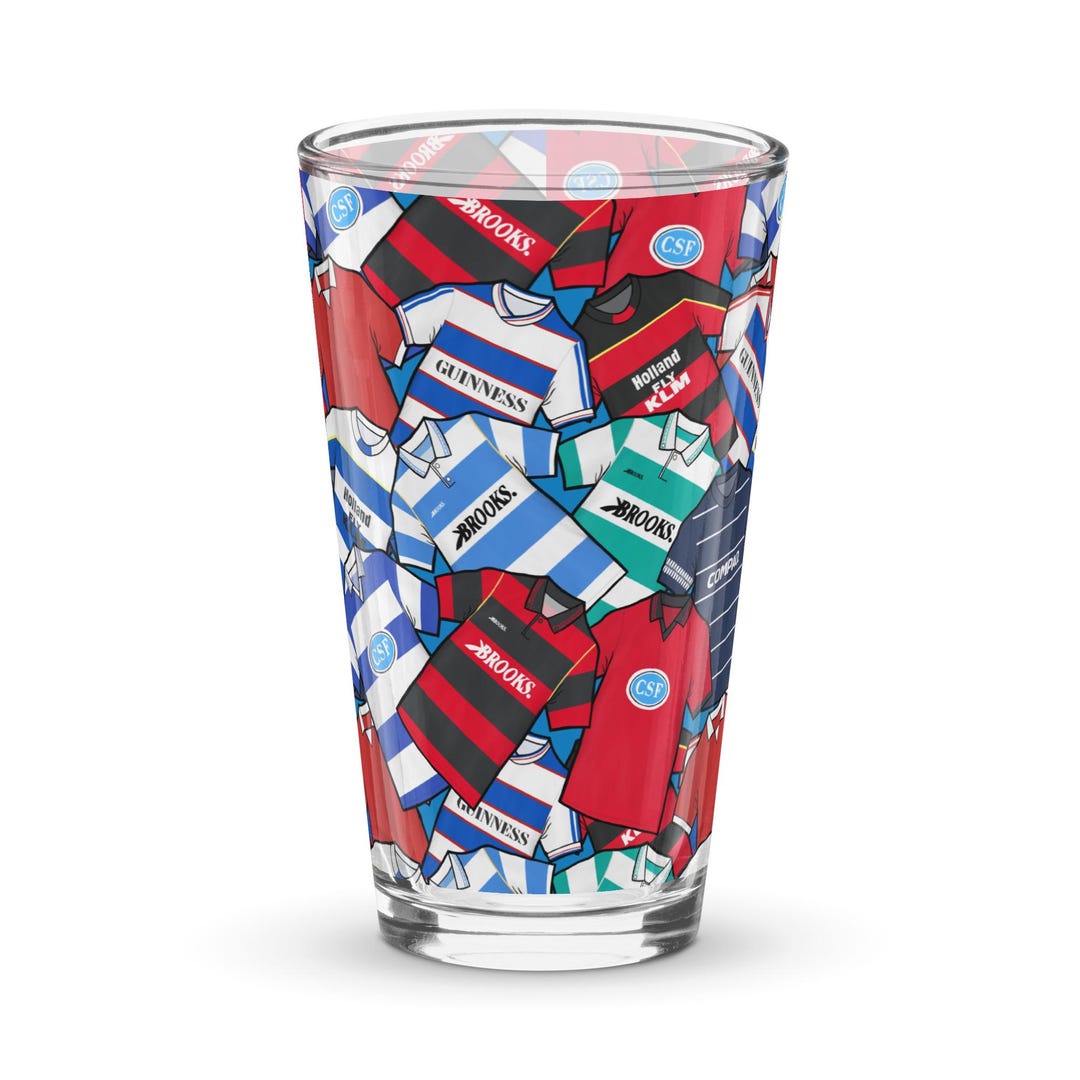 The R's Inspired Retro Football Shirts Artwork Shaker Pint Glass - Etsy
