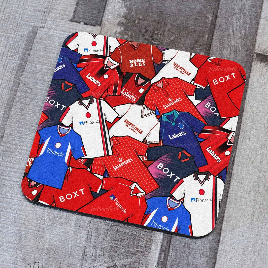 Classic Nottingham Inspired Shirts Memorabilia Hand Sublimated Coaster ...