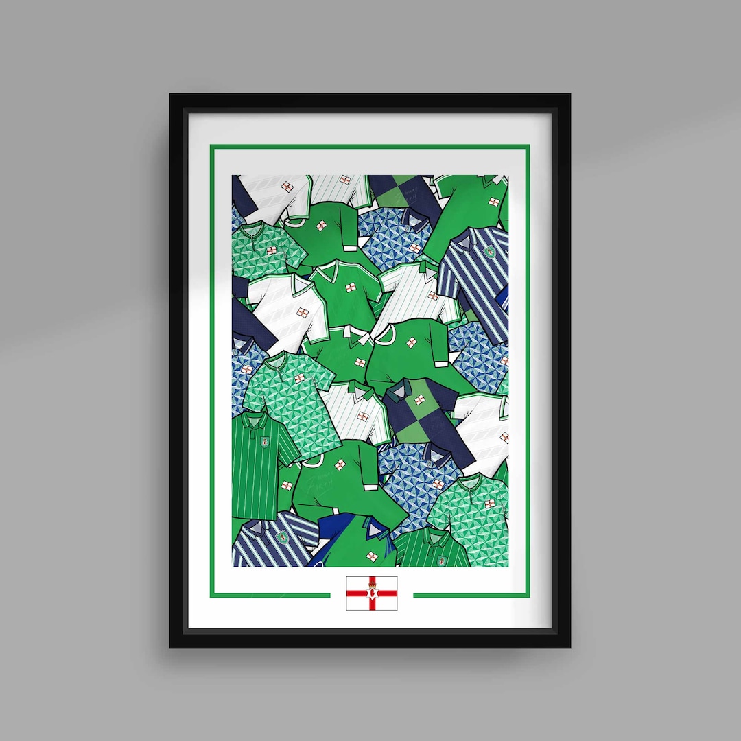 Northern Irish Inspired Handmade Illustrated Football Poster Print - Etsy