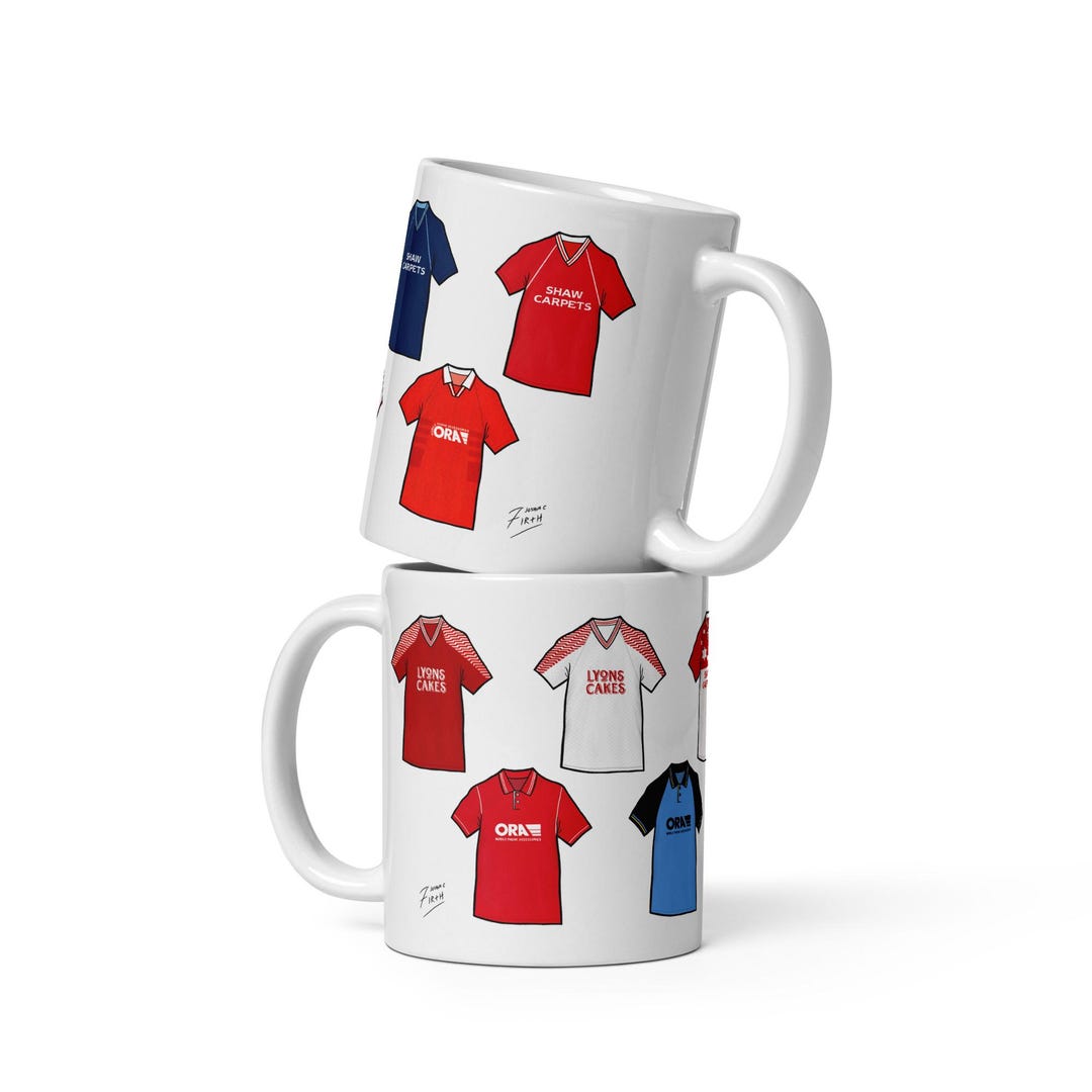 Retro Barnsley Classics Inspired Jerseys Illustrated Handmade Ceramic ...