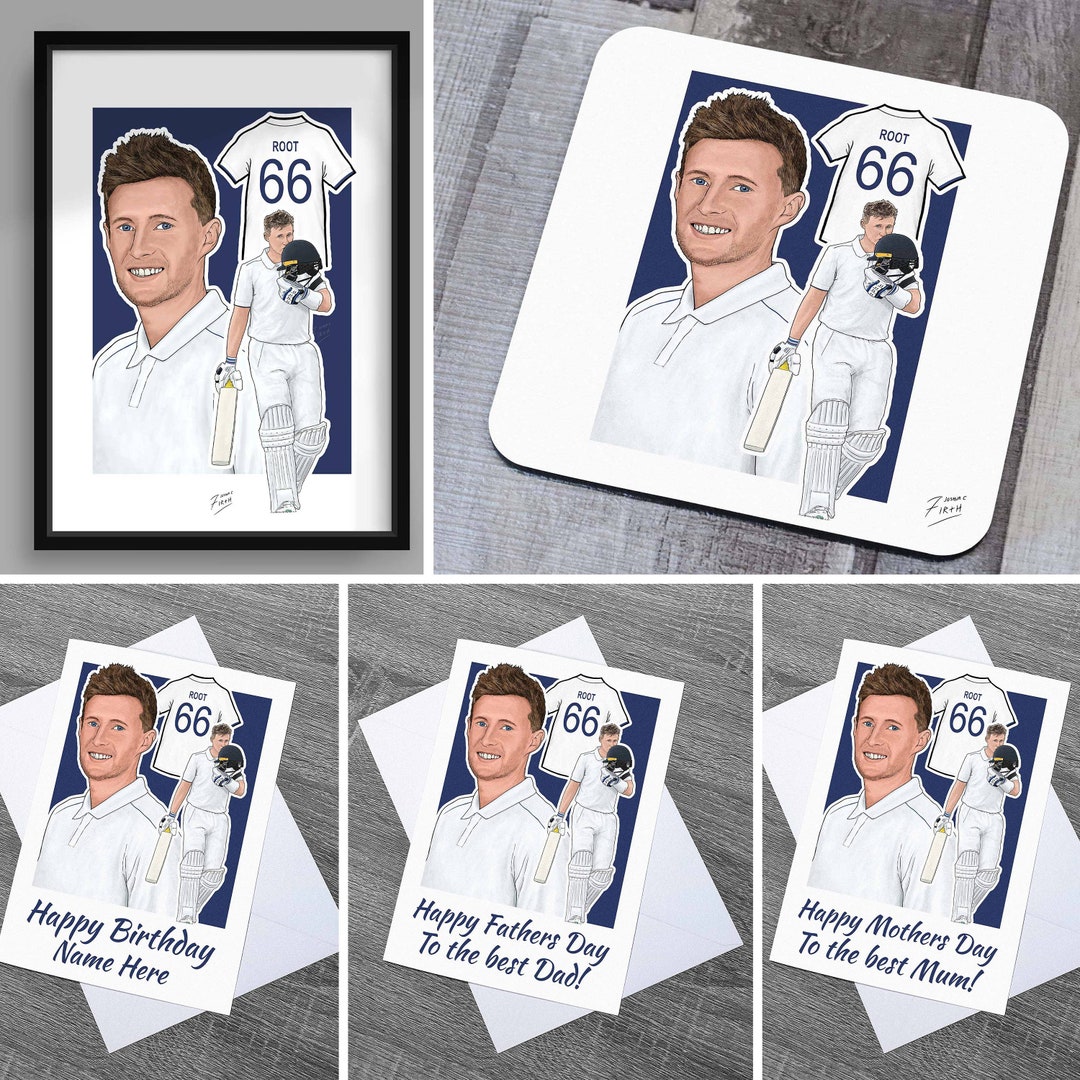 Joe Root England Themed A5, A4, A3 Print / Coaster / Greetings Cards - Etsy